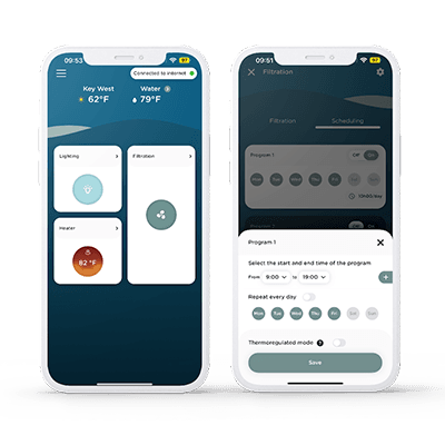 Swimming pool LED spotlights, control panels | CCEI